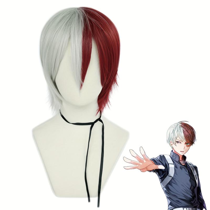 Anime-Inspired Todoroki Shoto Cosplay Wig, Heat Resistant Synthetic ...