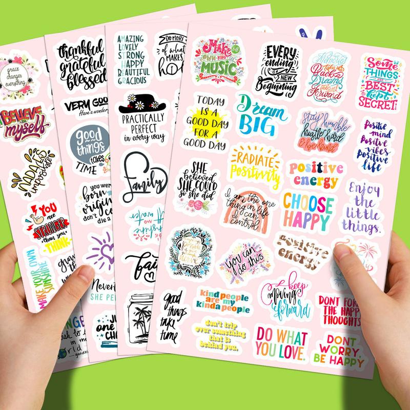 100pcs Inspirational Words Stickers Pack, Motivational Quote - TikTok ...