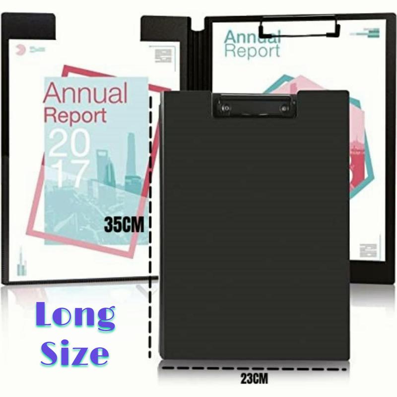Double Clipboard Long with Cover Clip File Folder Organizer for ...