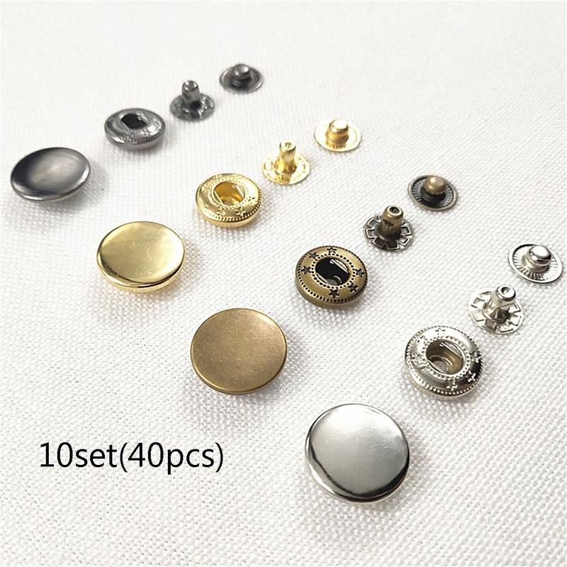 10set(40pcs) Sewing Accessories Metal Stud Press Button Fasteners ...