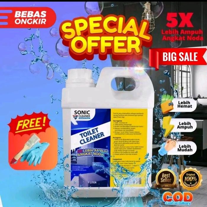Promo SONIC TOILET CLEANER 1Liter PEMBERSIH NODA Lantai Keramik Kamar ...
