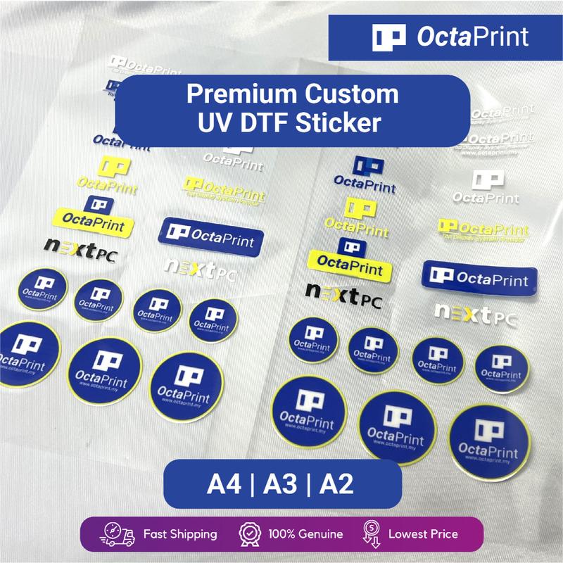 Premium Full Colour 3D Custom UV DTF Sticker Printing A4 | A3 | A2 ...