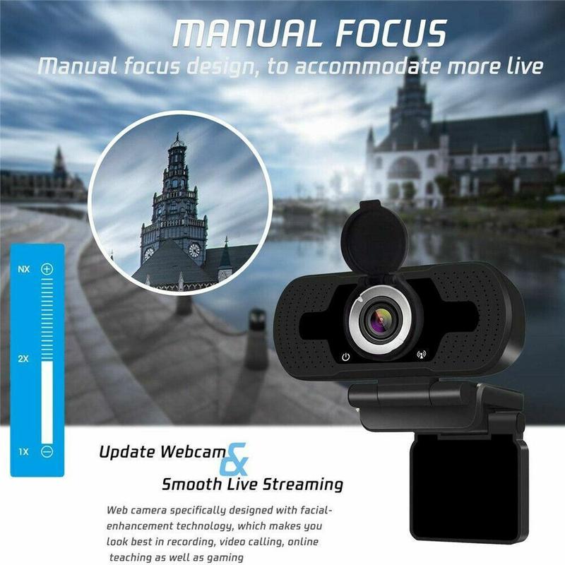 1080P Full HD USB Webcam for PC Desktop & Laptop Web Camera with ...
