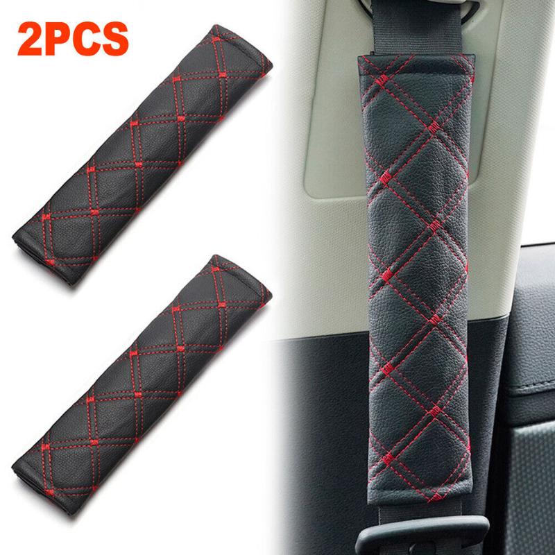 2Pcs Seat Belt Shoulder Pad Cover Car Safety Belt Pad Cover Comfortable ...