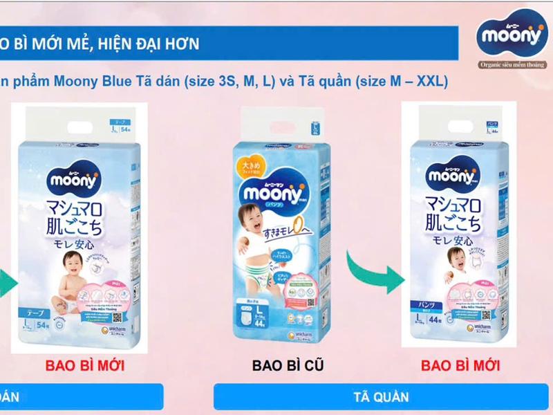 Tã /Bỉm MOONY BLUE XANH đủ size S84/M58/L44/XL38/XXL26 Cho Bé - TikTok ...