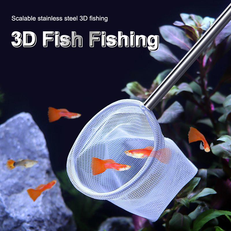 Flexible Aquarium Fish Tank Catch Net Fishnet Retractable Fish - TikTok ...