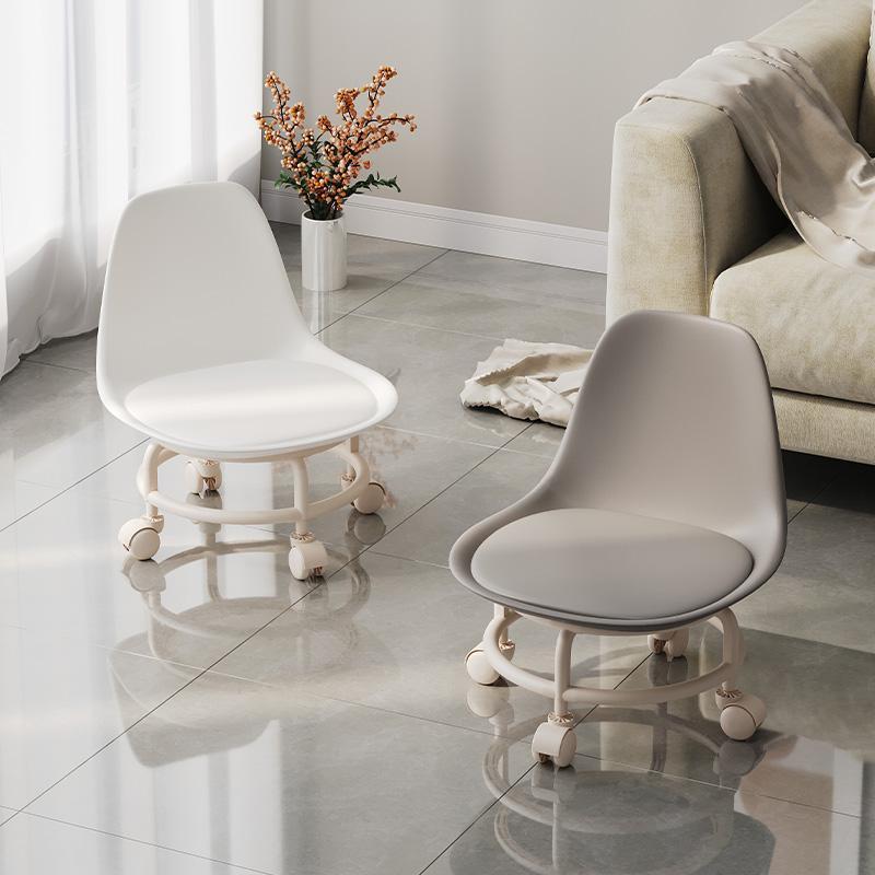 EH Pulley Moving Stool Eames Swivel Low Stool With Wheel Backrest ...