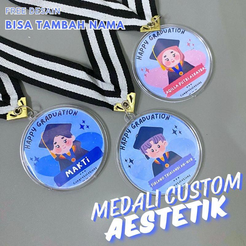 MEDALI AKRILIK CUSTOM KELULUSAN MEDALI WISUDA CUSTOM - BISA COD - Shop ...
