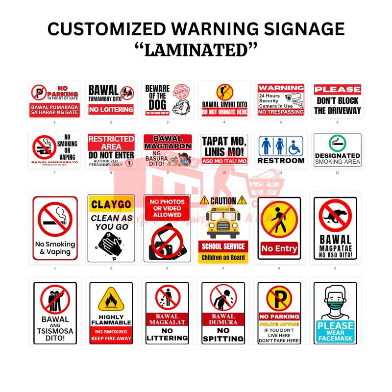 safety signage, assorted signages, a4, a5 or a6 size laminated - TikTok ...