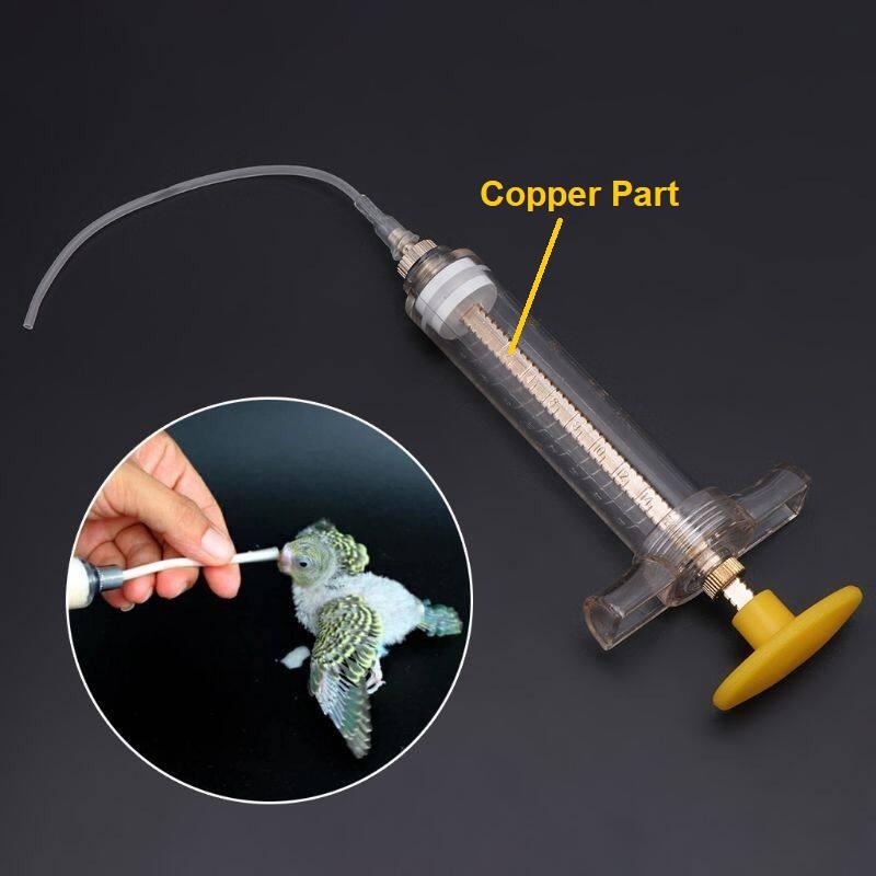 With Tube Plastic COPPER Bird Syringe Bird Feeder Picagari Tembaga ...