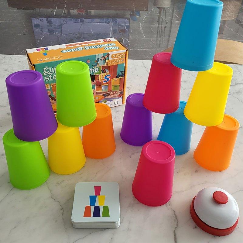 Stacking Cup Toy Montessori Board Game Children Color Learning - TikTok ...