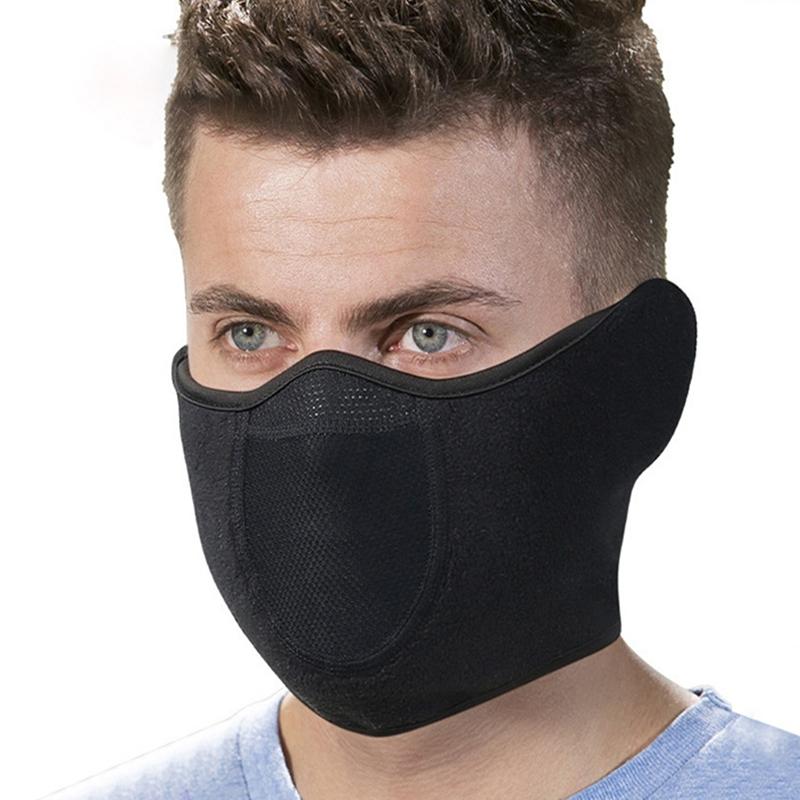 Outdoor cycling mask, windproof, warm, fleece, thickened ear protection ...