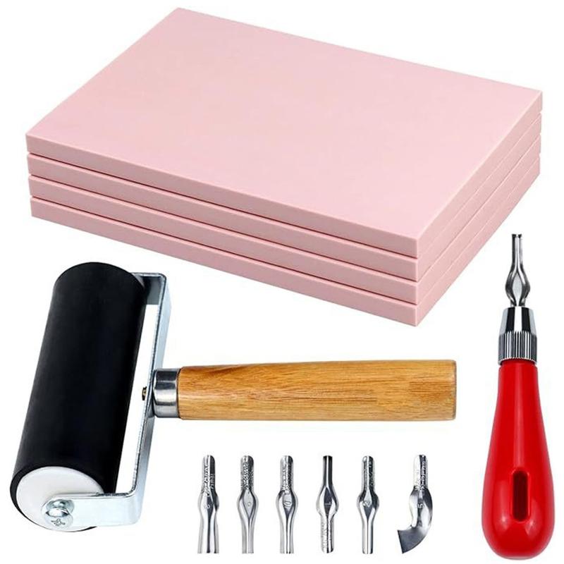 Stamp Carving Kit TPR Linoleum Block Printmaking Rubber Stam - TikTok ...