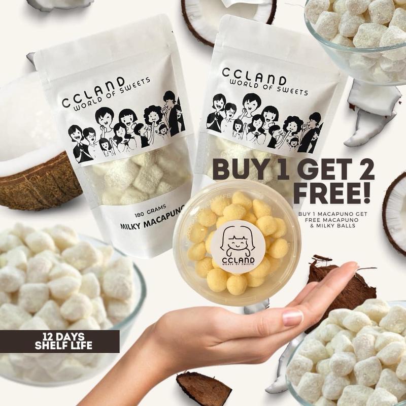 BUY 1 YUMMY MACAPUNO GET 2 FREE ( MILKY BALLS PASTILLAS AND MACAPUNO ...