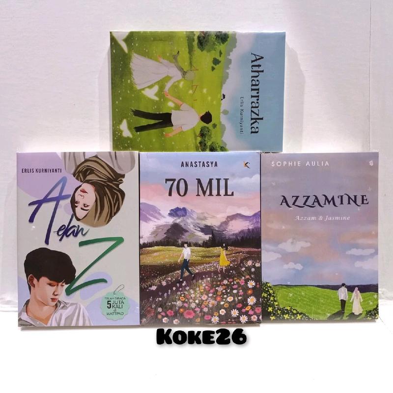 PAKET 4 NOVEL BESTSELLER A DAN Z , 70 MIL , ATHARRAZKA , AZZAMINE Soft ...