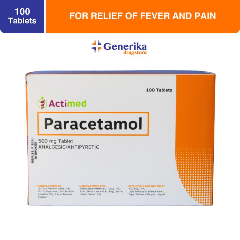 Actimed Paracetamol Tablet 500mg- 1 Box (100 Tablets) - TikTok Shop ...