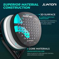 Promo Raket Padel Ianoni Super Power 3K Full Carbon Hybrid Shape 3D ...