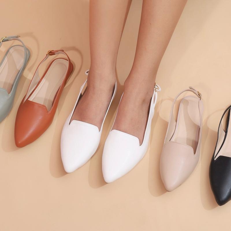 YUNA Jairish Pointed Half Shoe Flat for Women (add 1 size if - TikTok ...