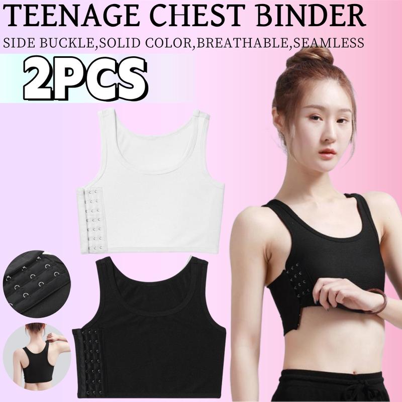 2pcs Chest Binder For Women Menbra With Hook Plus Size Full Coverage ...