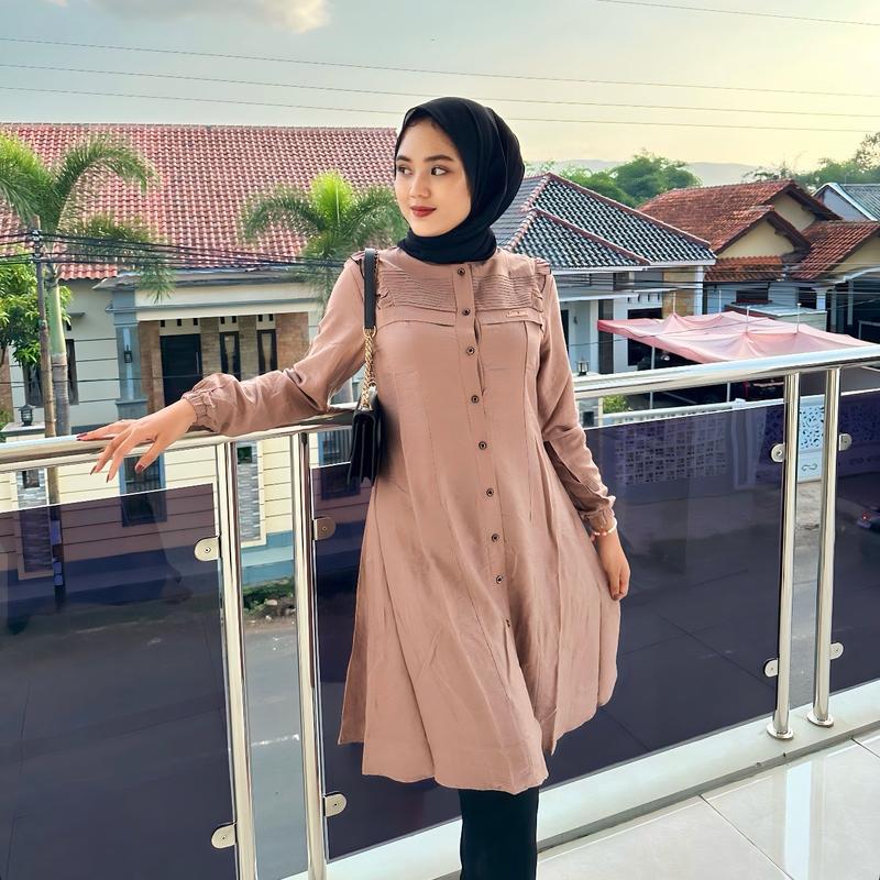 TUNIK NESEL RUFFLE BY WEBE NEW FASHION Katun Simple Muslim Nyaman ...