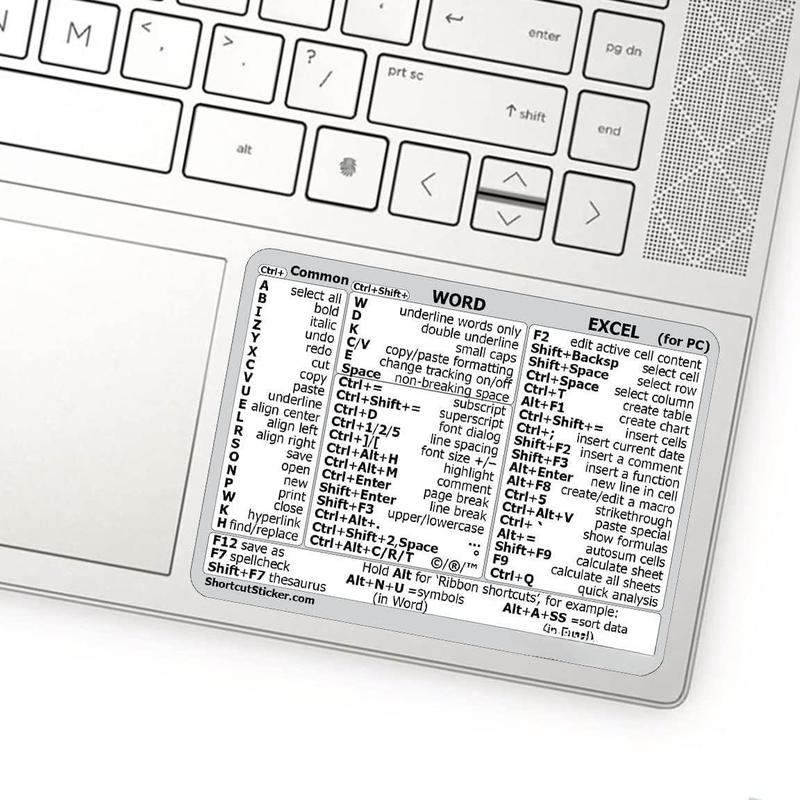 (2pcs) Word/Excel Windows Shortcut Sticker | Reference Guide - TikTok Shop