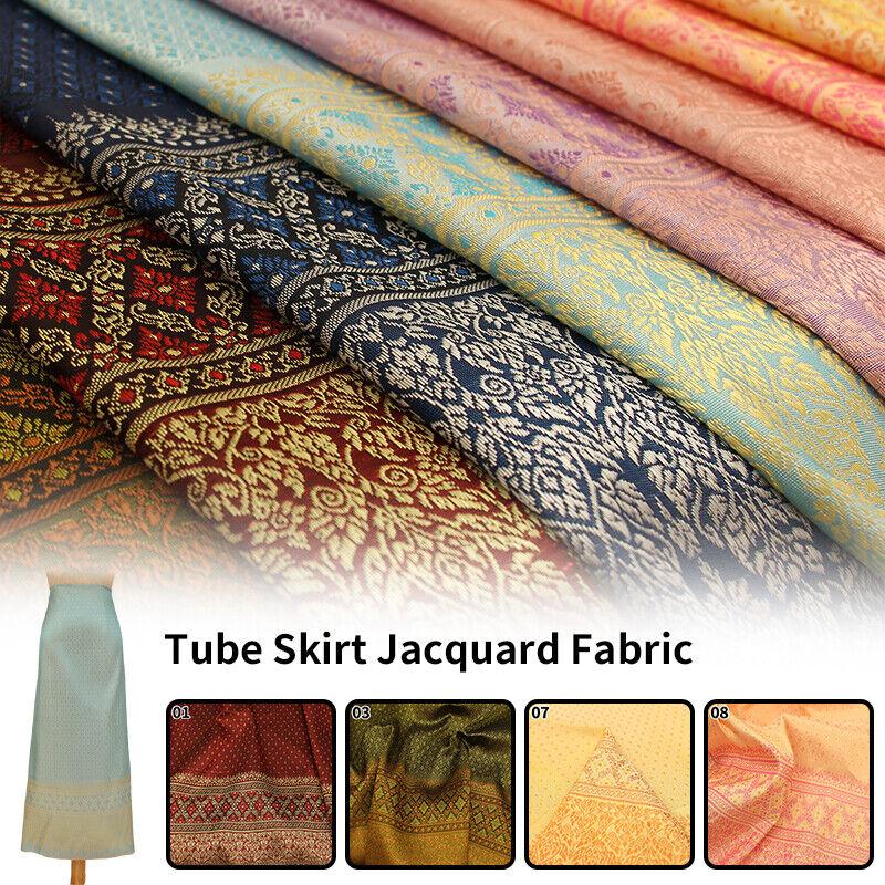Kain Pakaian Etnik Thai, Dai, Bercetak, Pakaian DIY, Skirt Lurus ...