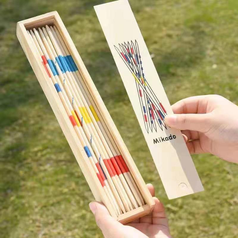 Baby Educational Wooden Traditional Mikado Spiel Pick Up Sticks ...