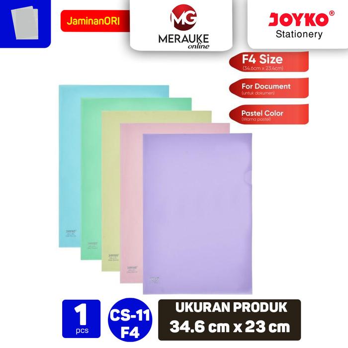 Jual Joyko Map L Plastik Clear Sleeves CS-11-F4 Pastel Color - Kota ...
