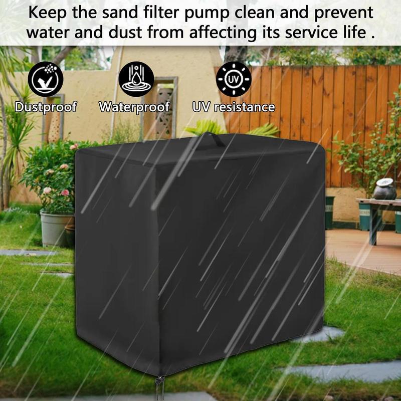 Swimming Pool Pump Cover, 420D Oxford Full Tarpaulin UV Protection ...