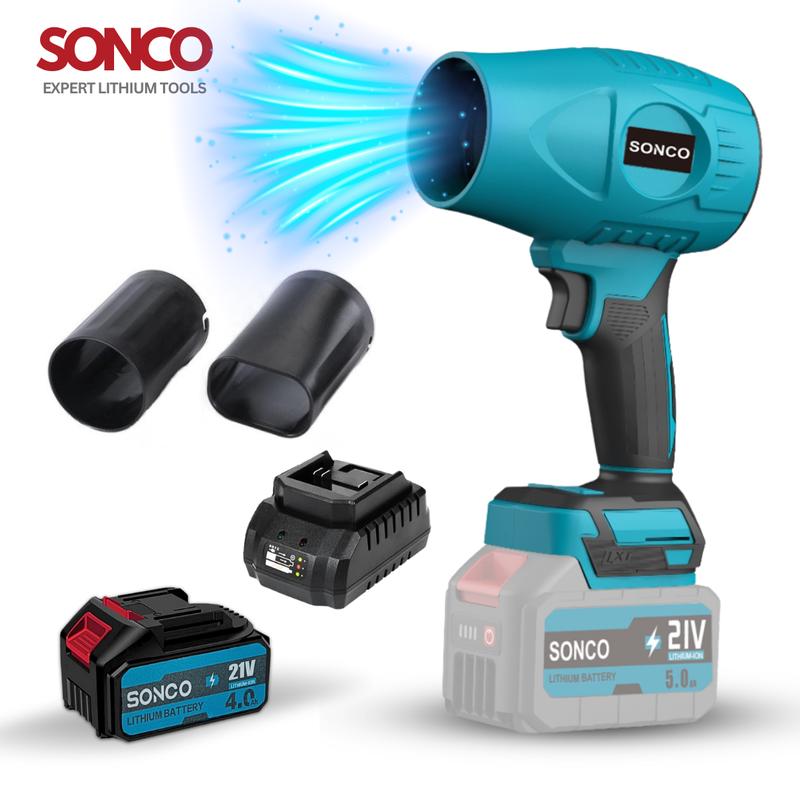 SONCO Handheld Cordless Turbo Fan Turbo Jet Blower Cordless Electric ...