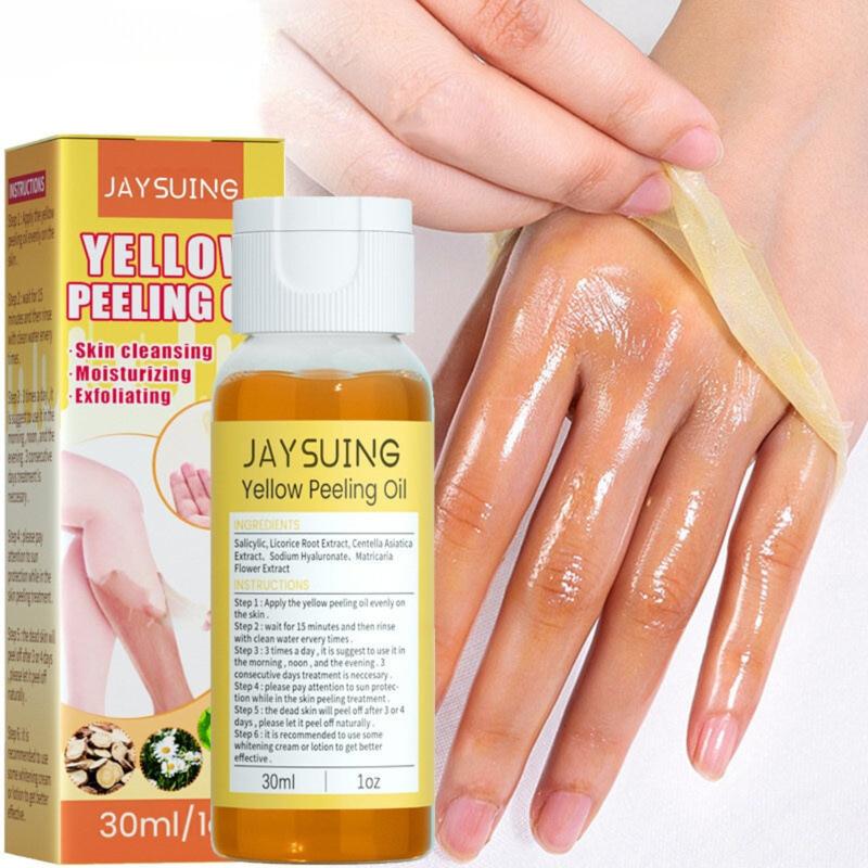 Yellow Peeling Oil Body Exfoliation Bleaching Dark Skin Remove - TikTok ...