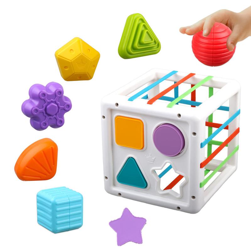 Mainan Kiub Isih Bentuk Ajaib, 6 Bentuk Geometrik, Kesan Bunyi ...