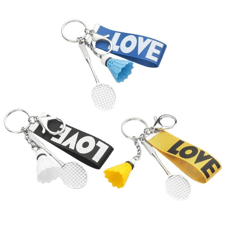 Sports Mini Badminton Keychain Pendant Badminton Racket Decoration ...