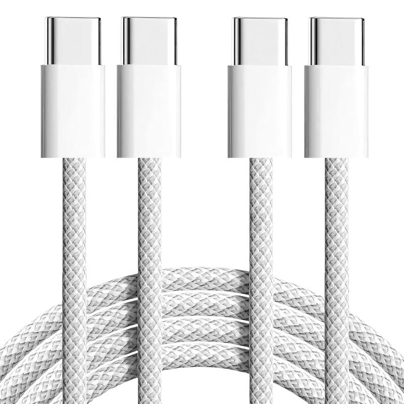 Braided USB C to USB C Cable 6FT - 60W Type C Fast Charger, USBC ...