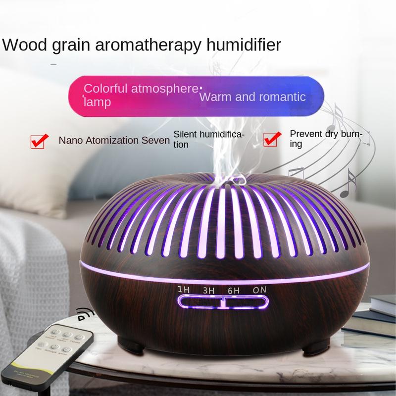 Donut Wood Grain Humidifier 300ML Home Large Mist Volume Humidifier ...
