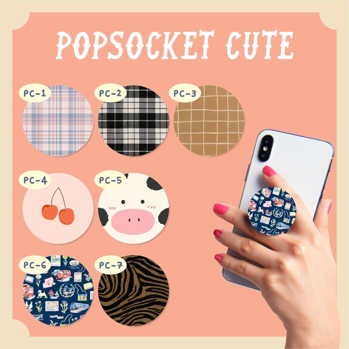 Jual POPSOCKET GRIP HP AESTHETIC CUTE MOTIF PEGANGAN HANDPHONE GADGET ...
