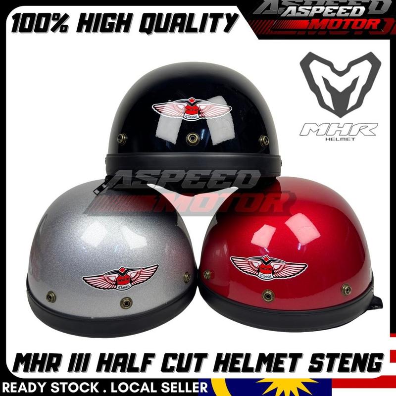 100% ORIGINAL MHR III STENG HALF CUT HELMET TOPI - TikTok Shop Malaysia
