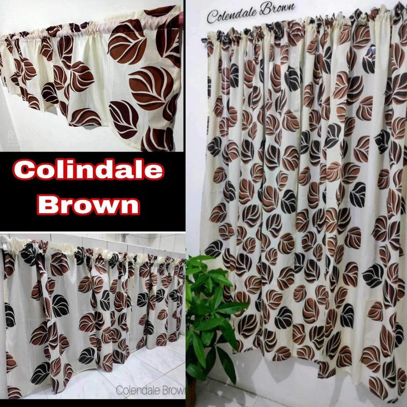 Brown Colindel Door/Window/Lababo curtain/tablecloth 4s,6s.8s.10s ...