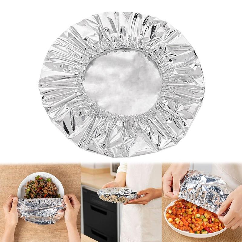 10Pcs Reusable Aluminum Foil Bowl Cover Food Grade Refrigerator ...