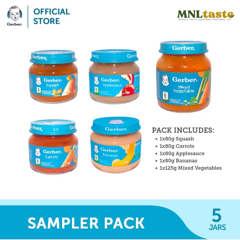 Gerber Baby Food Sampler Pack 5x Jars - TikTok Shop Philippines