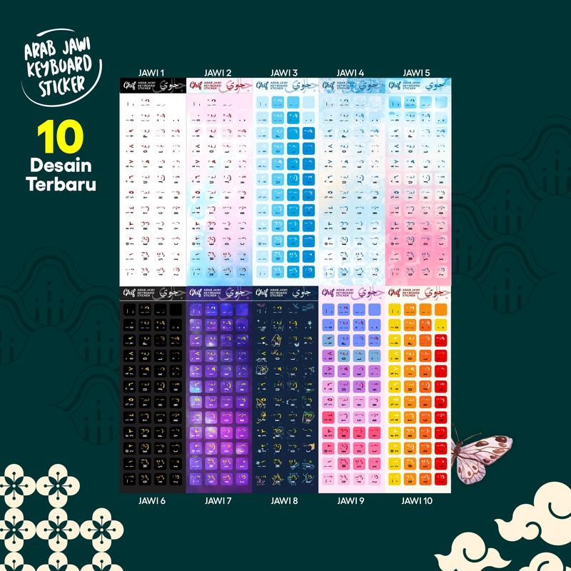 Sticker VYNIL MURAH Keyboard Bahasa Arab dan Jawi Pegon Arabic - Shop ...