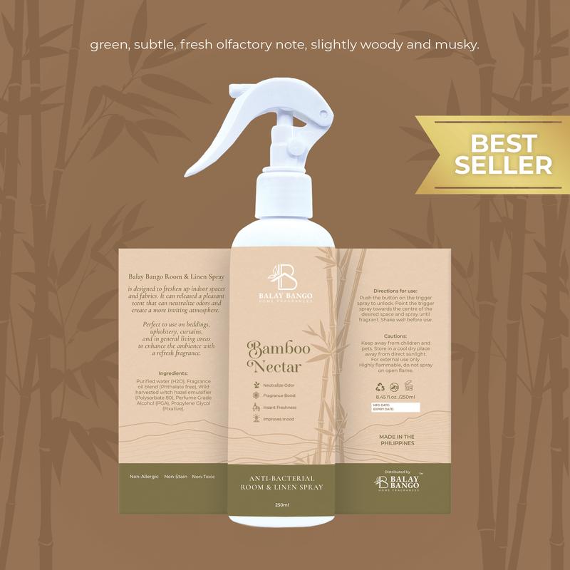 Bamboo Nectar Room Car & Linen Spray Anti-bacterial Odor Eliminator ...