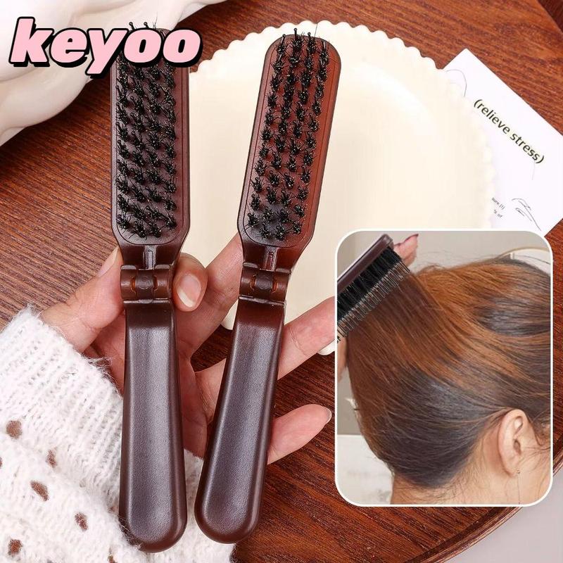 New Foldable Sideburns Fluffy Comb Anti Static Straight Curl - TikTok ...