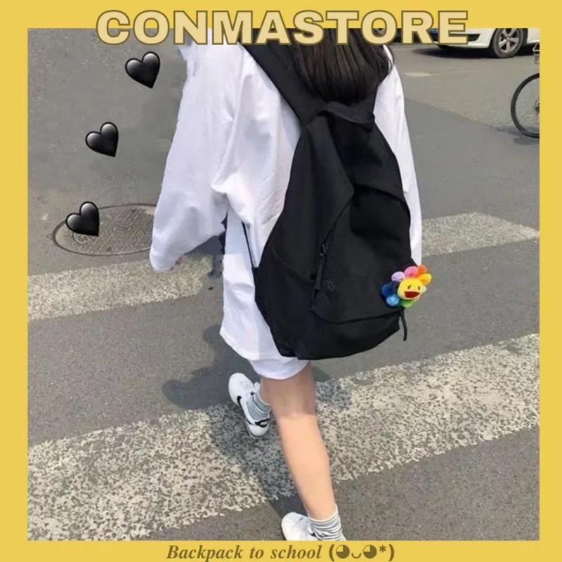 Balo đen trơn dù - siêu hot -HÀNG CÓ SẴN Đeo Vai Backpack Kem - TikTok ...
