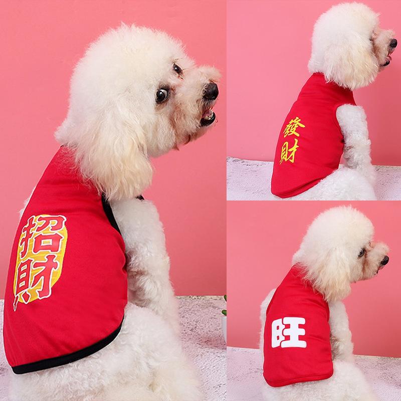 New Year Pet Clothes Cat Dog Pet Shirt Baju Kucing Nipis Cut - TikTok ...