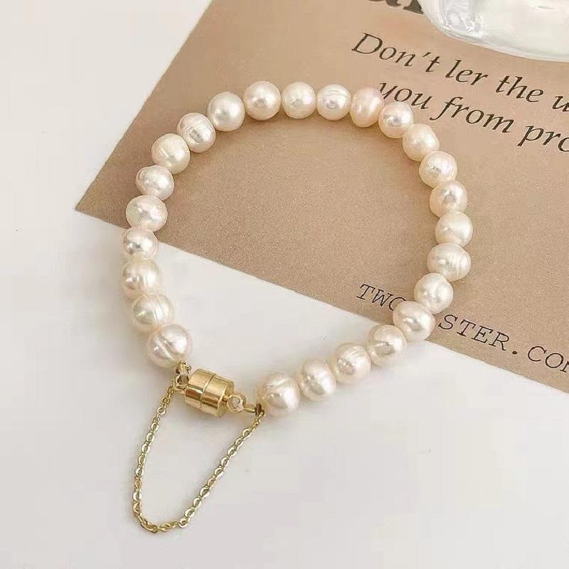 Gelang Tangan Mutiara Plastik Tiruan, Rekaan Elegan, Untuk Wanita ...