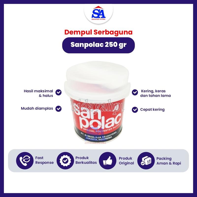 DEMPUL SANPOLAC 250 GRAM / Sanpolac Polyester Putty Dempul Plastik Kayu ...
