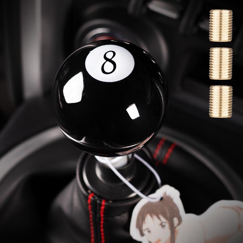 Car Accessories Black 8 Ball Gear Shift Knob Universal Transmission ...