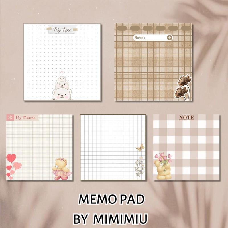 [Mimimiu] memopad / notepad motif kertas grid kotak cute simple ...