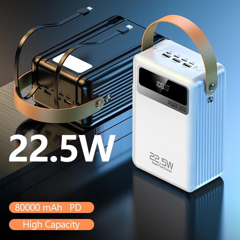 100000mAh Power Bank High Capacity, 22.5W Max PD 3.0 Fast Charging,LED ...